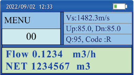 Graph Flow Rate Portable Ultrasonic Flowmeter