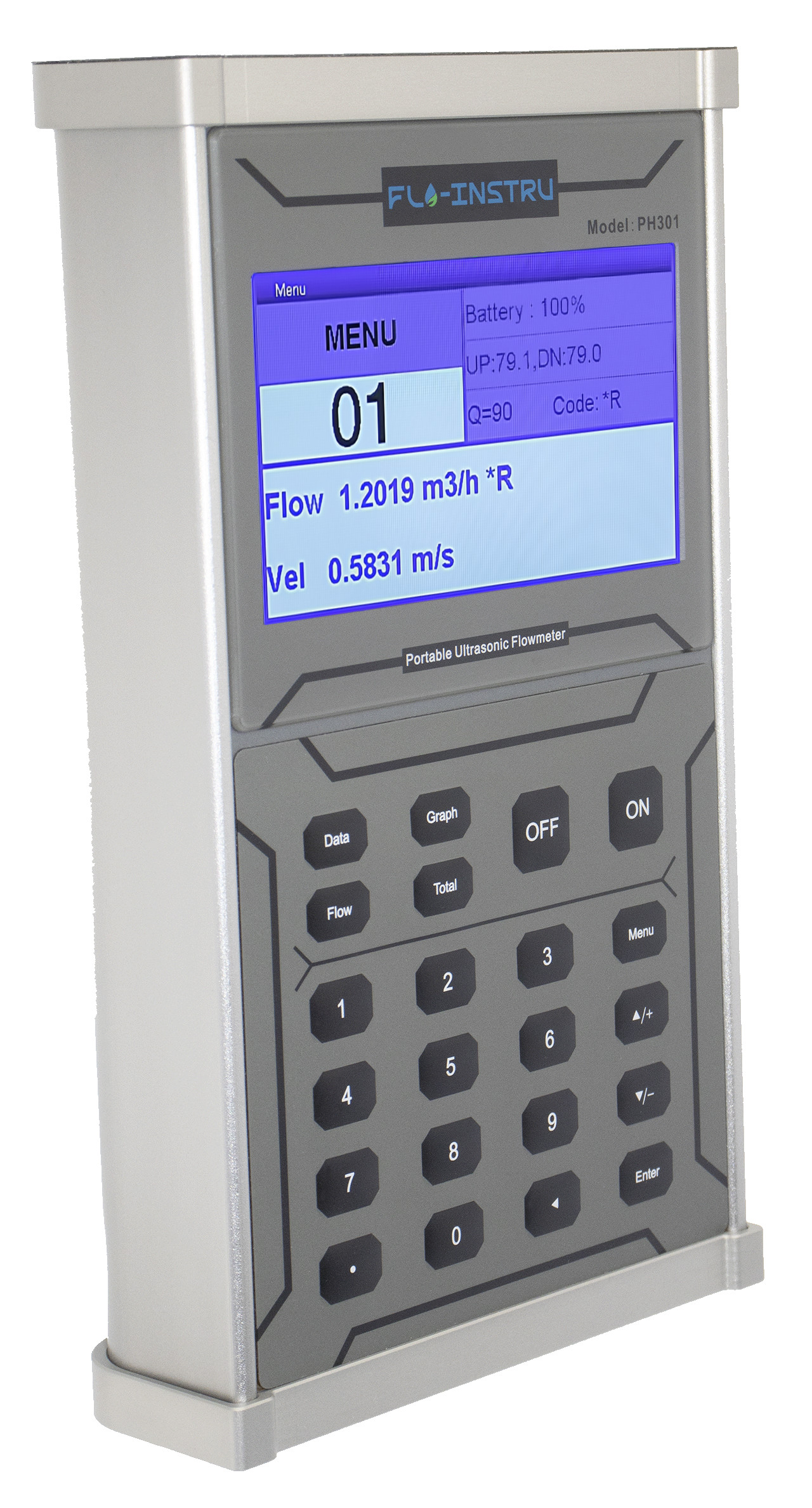 PH301 Portable Outside Clamping Handheld Flow Meter Landscape ...