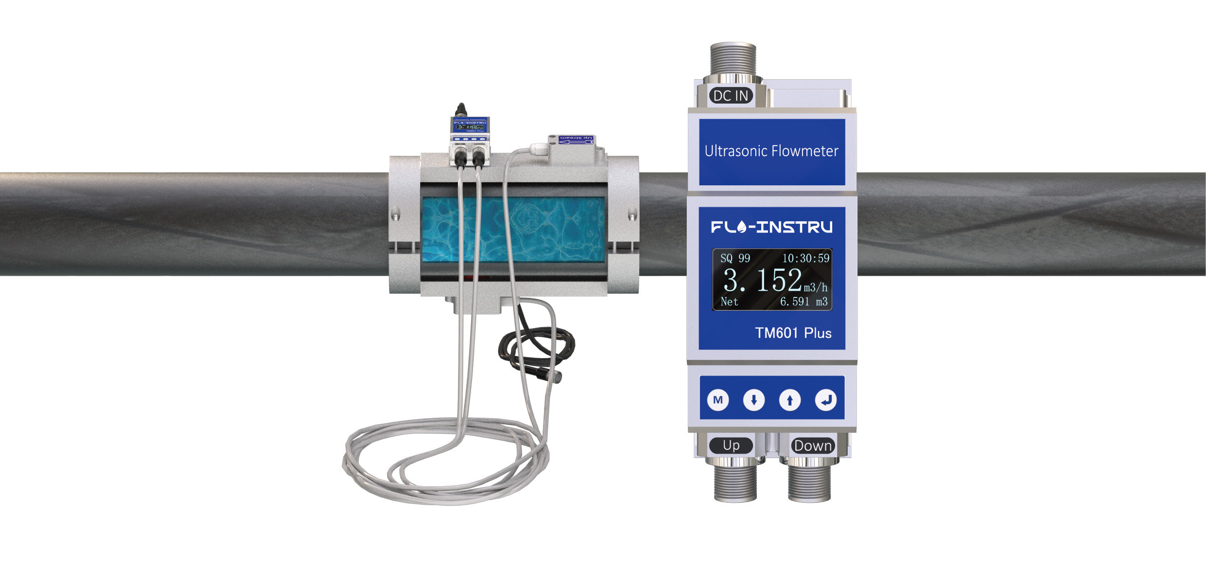 TM601 Plus Clamp-On Ultrasonic Flowmeter for Accurate Measurements