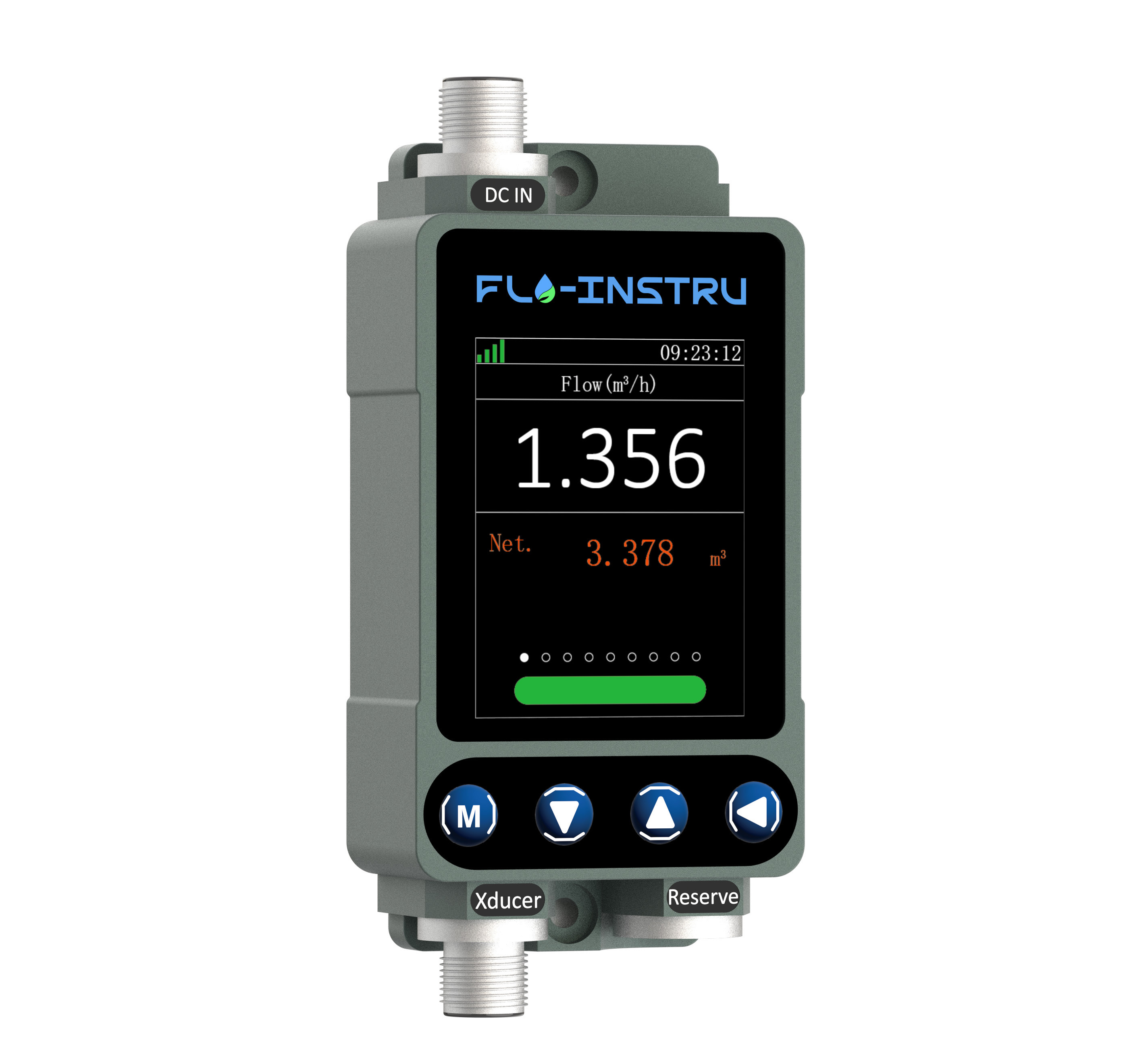 TM605C Clip On Ultrasonic Flow Meter with Date/Signal/Flowrate ...
