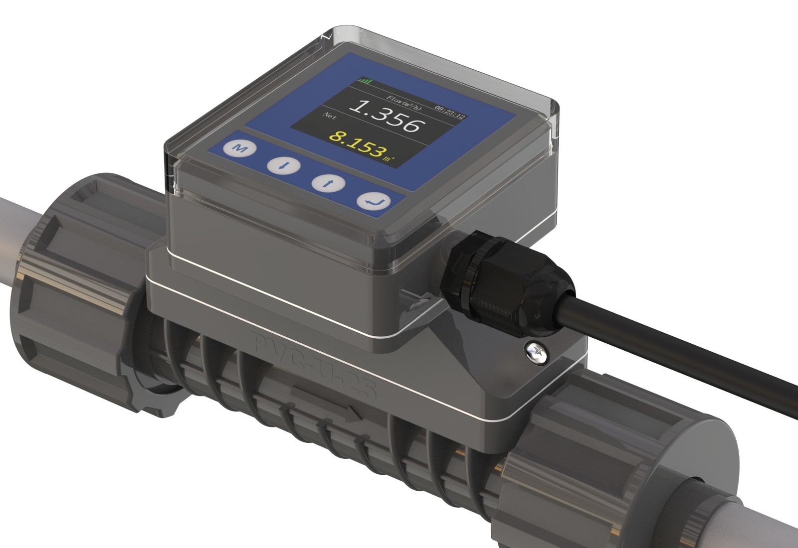 FL101 Clamp-on Ultrasonic Flowmeter with RS485 and 24V DC Power