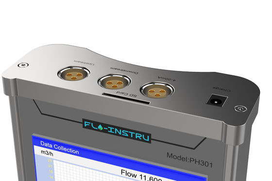 Clamp On Water Flow Rate Meter High Accuracy Transit Time Ultrasonic ...