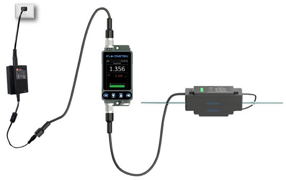 TM605C Clip On Ultrasonic Flow Meter for Chemical Production Process ...